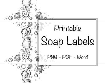 Soap Labels Printable Apothecary Editable Label Band Floral