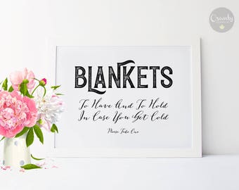 Wedding blanket sign | Etsy