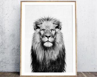 Lion print | Etsy