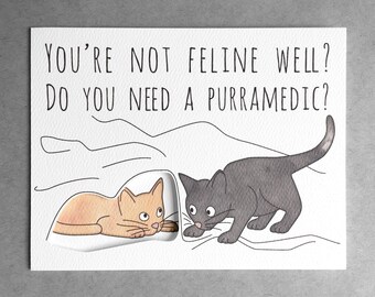 Get well pun card | Etsy