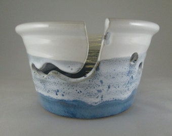 HALF PIE PLATE Handmade Stoneware in Blue / by PaschalPottery