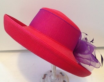 Items similar to Red Hat Society Keychain Key Ring on Etsy