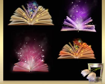 Magic book overlay | Etsy
