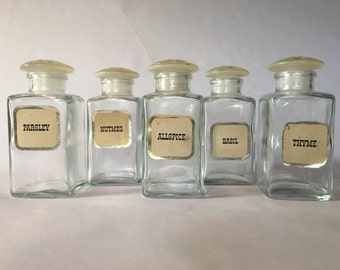 Vintage spice jars | Etsy