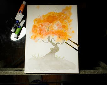Bonsai tree painting | Etsy