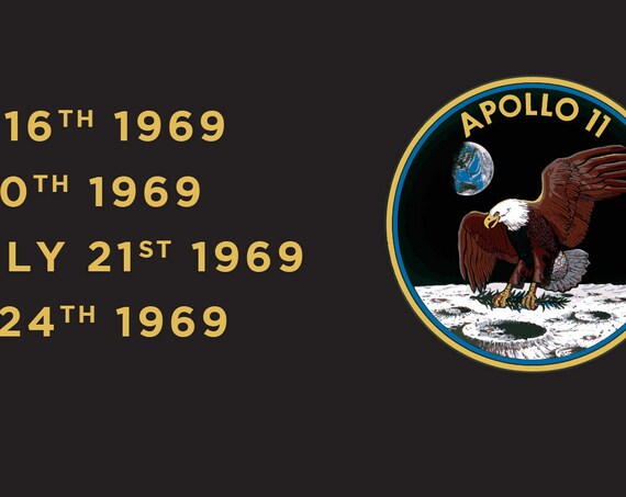 Apollo 11 Poster: Mission Map print Earth to Moon landing