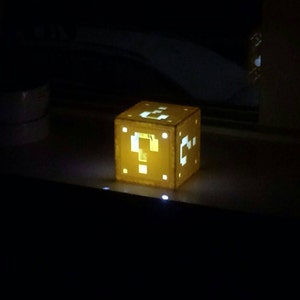 MineCraft Ore inspired Light Box cube