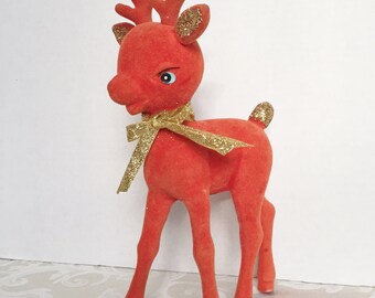 Flocked reindeer | Etsy