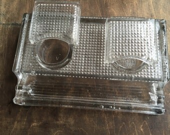 Old glass inkwell | Etsy