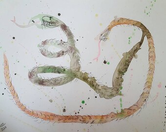Snake painting | Etsy