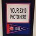 Chicago Cubs custom picture frame w/ mini pennant fits 8x10