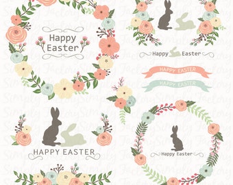 Happy easter clipart | Etsy