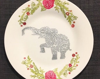 Elephant plate | Etsy