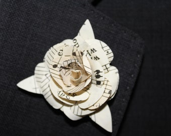 Sheet music flower | Etsy