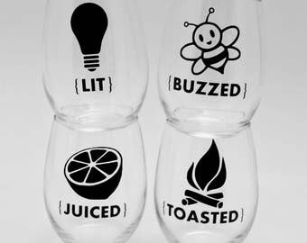 Unique funny sayings glass related items | Etsy