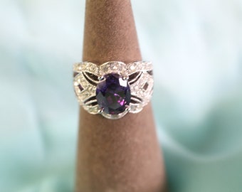 925 amethyst ring | Etsy