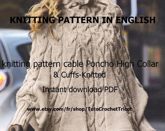 Knit poncho | Etsy