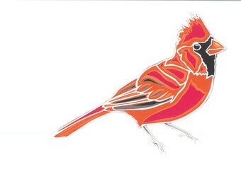 Cardinal cut out | Etsy