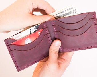 Mens leather wallet | Etsy