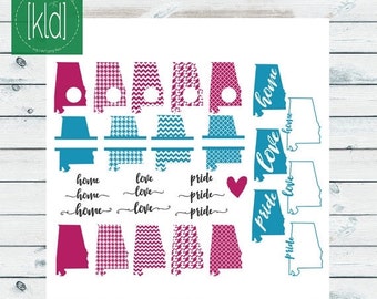 Alabama monogram | Etsy