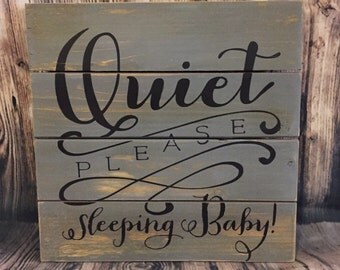 Quiet please sign | Etsy