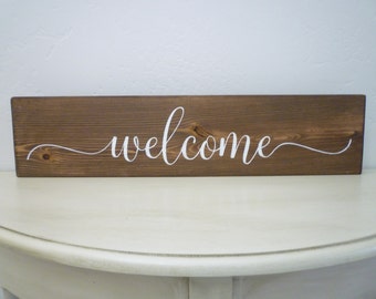 Wood welcome sign | Etsy