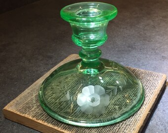 Uranium glass candle | Etsy