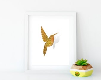 Unique hummingbird artwork related items | Etsy