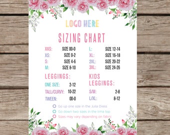 Size chart | Etsy