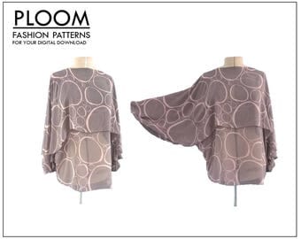 PDF Sewing Pattern Woman's Poppy T-Shirt Dress D1402