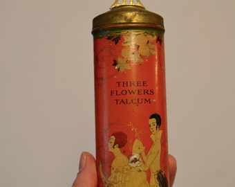 Talcum powder tin | Etsy