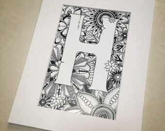 Zentangle alphabet | Etsy