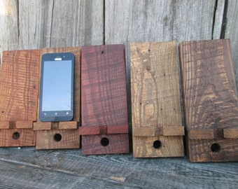Wooden phone stand | Etsy
