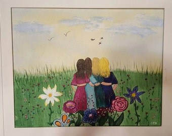 Four sisters art | Etsy