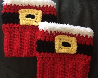 Santa boot cuffs | Etsy