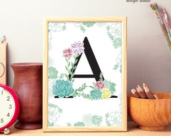 Succulent letter | Etsy