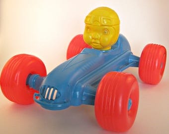 Vintage toy race car | Etsy