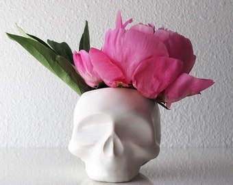 Unique skull vase related items | Etsy