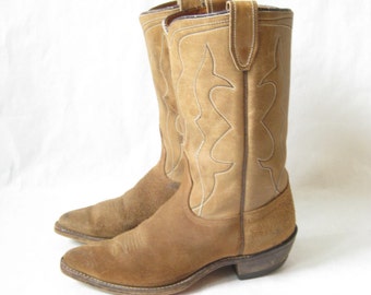 Suede cowboy boots | Etsy