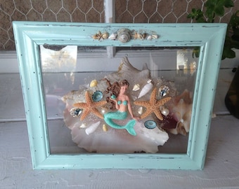 Seashell shadow box | Etsy