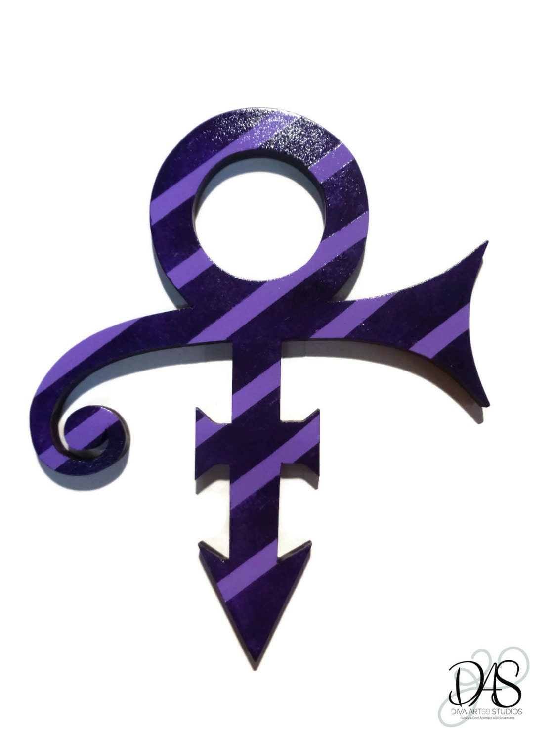 Sale Purple striped Prince Symbol Wall Art by DivaArt69Studios