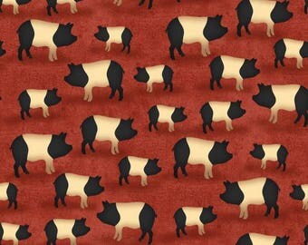 Pig print fabric | Etsy