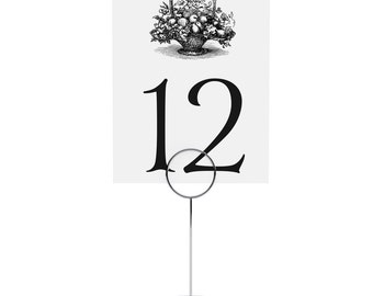 Items similar to Equestrian 3 Horse Wedding Table Number Large Card in ...