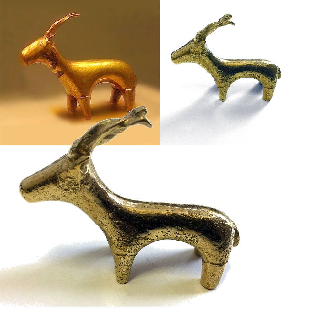 Ibex,The Statue of The Golden Goat, Prehistoric Thera, Santorini, Greece