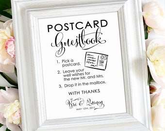 Postcard guestbook | Etsy