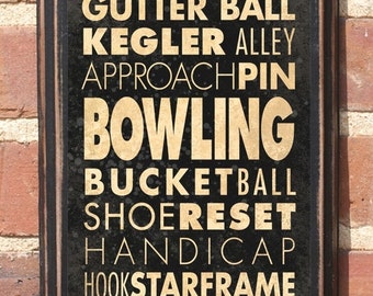 Bowling alley sign | Etsy