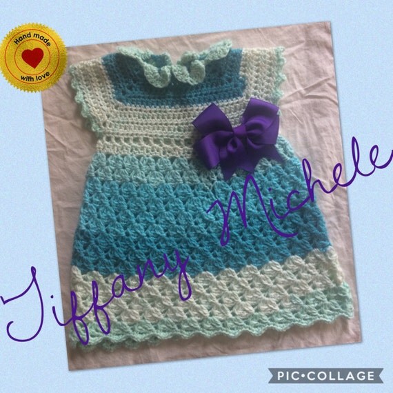 Blue Raspberry Caron Cake Dress 12 Months