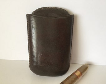 Leather cigar case | Etsy