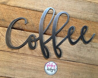 Metal coffee sign | Etsy