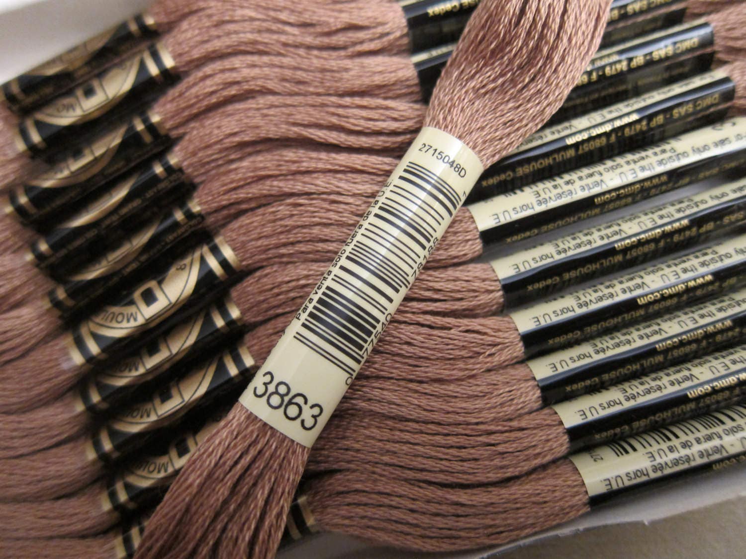 Color 3863 DMC Cotton Embroidery Floss 8m / 8.7 yd. Skeins